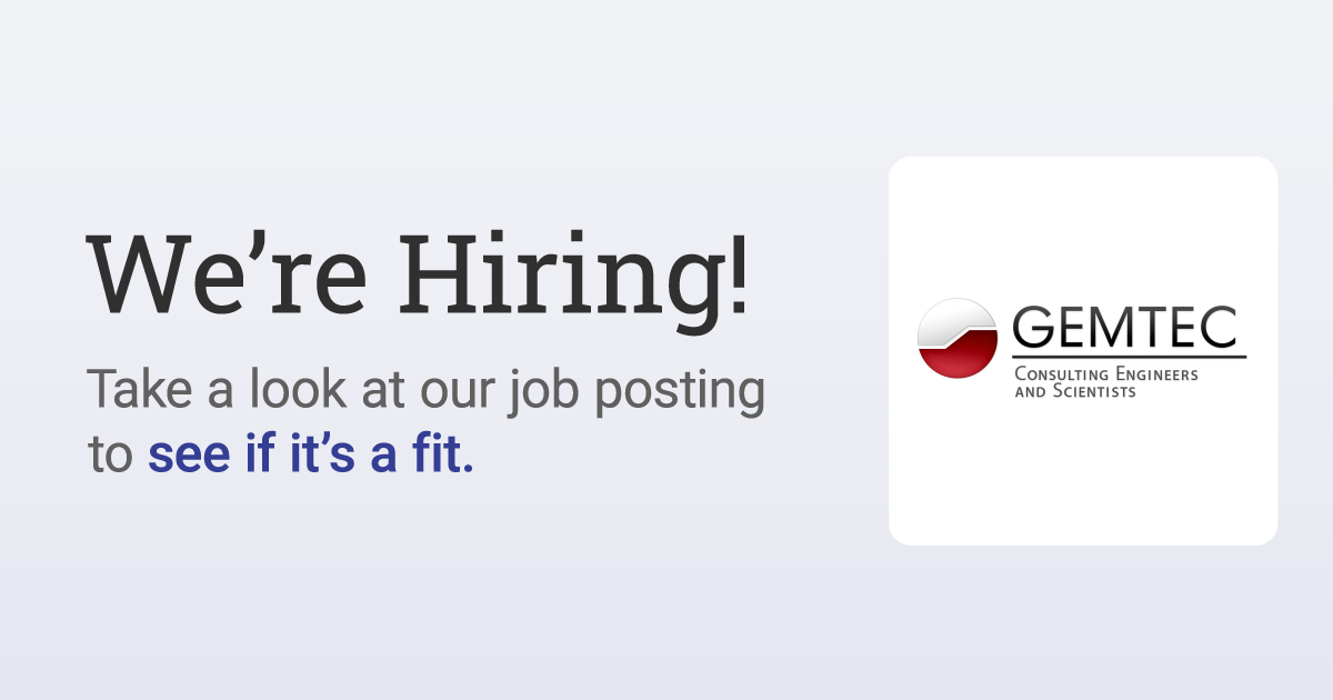 Intermediate Field Technician Job at GEMTEC Consulting Engineers ...
